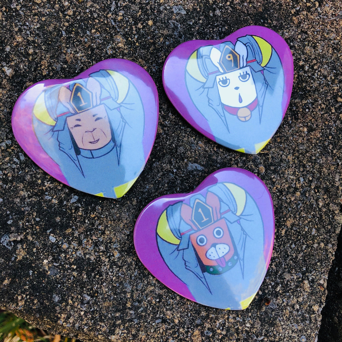 Fire Force Mascots Heart Button – Portfoli.Mo